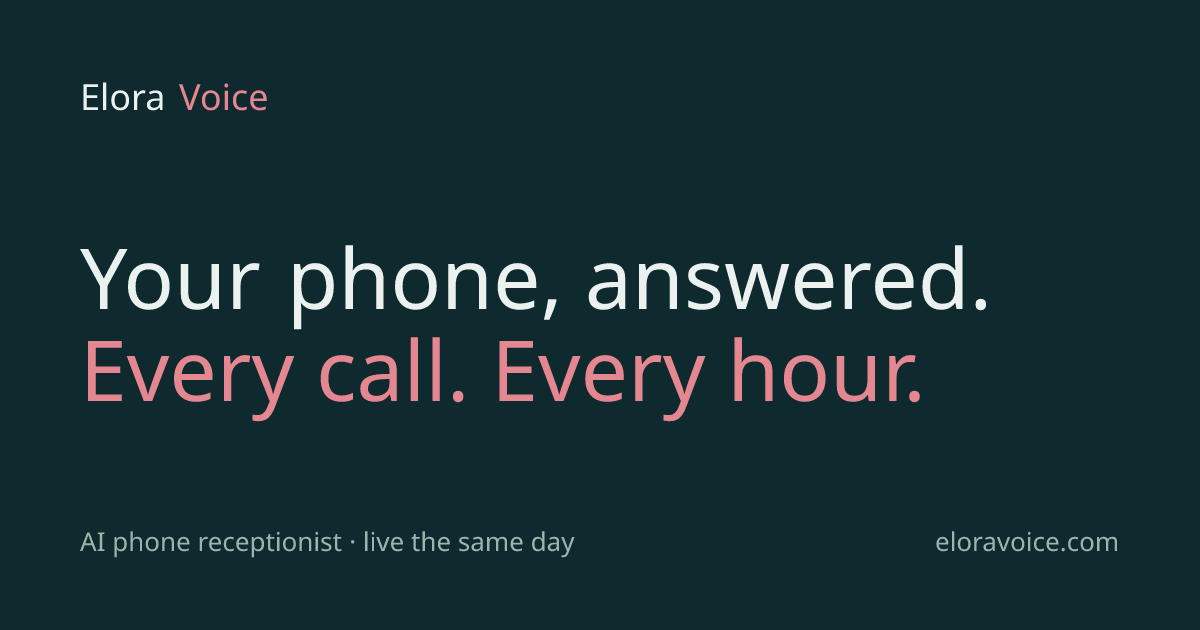 Elora Voice | AI Phone Receptionist from Texas